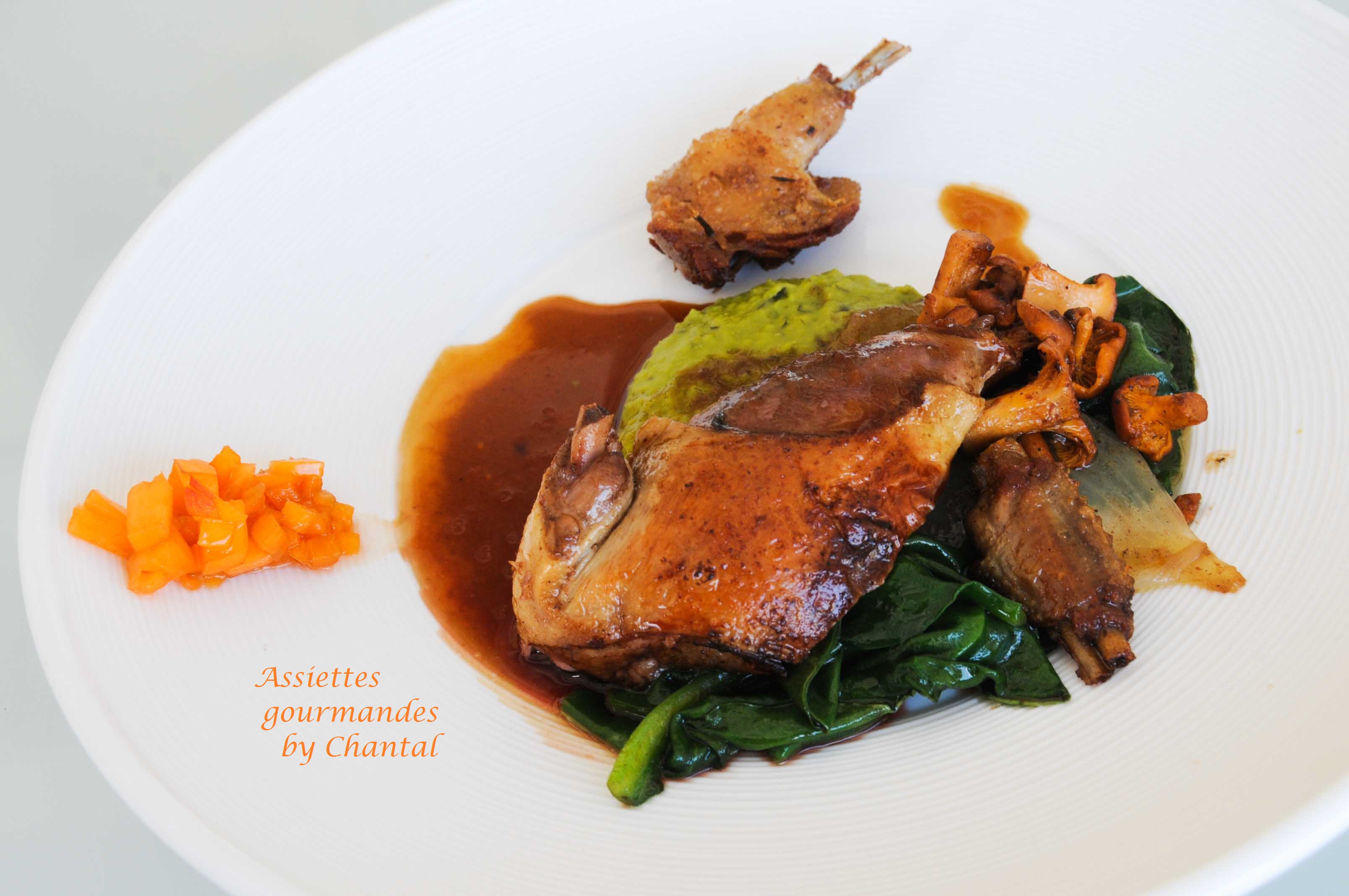 Assiettes gourmandes Pigeon cuit sous vide basse température et ses ...