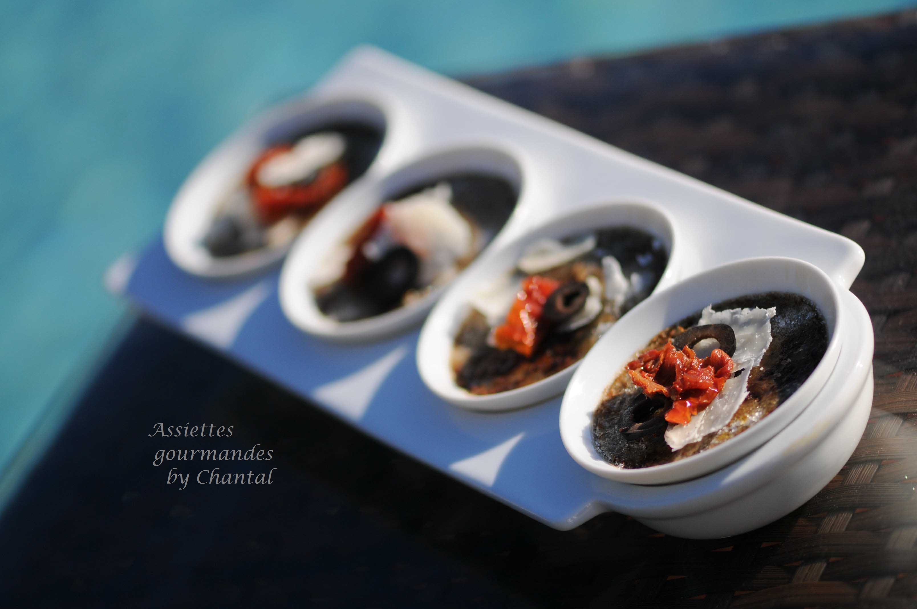 Crème brûlée aux olives noires