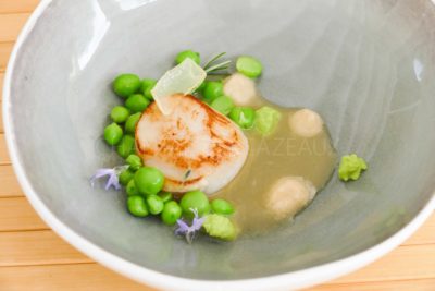 Saint-Jacques et petits pois - Recette de Nicolas Rondelli