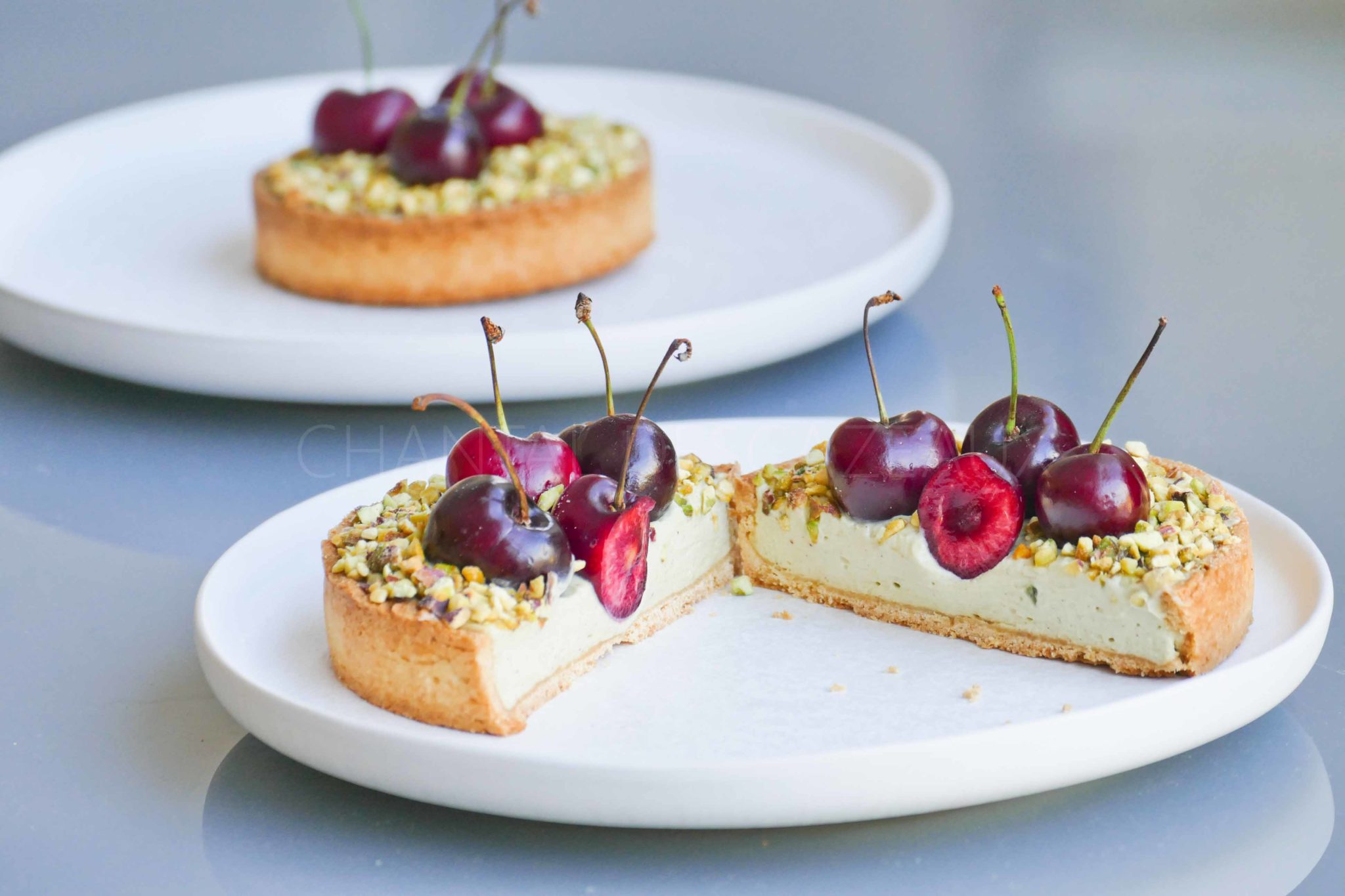 Tarte pistaches cerises