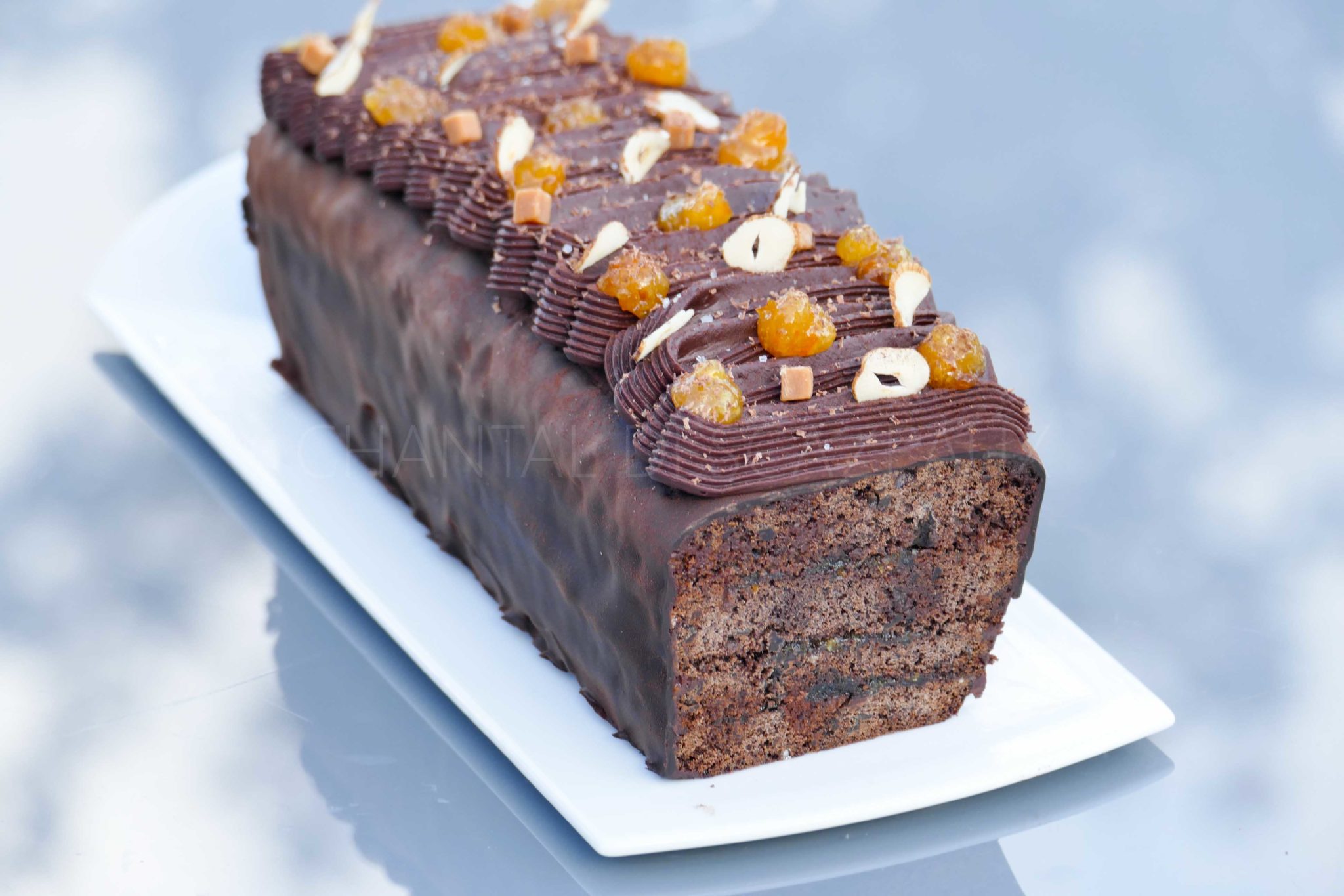 Cake chocolat orange, ganache et glaçage chocolat - Recette de Stéphane ...
